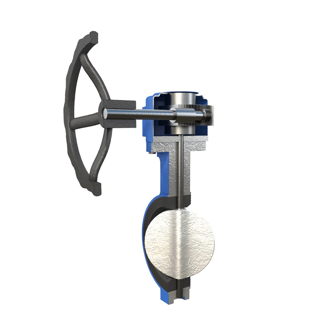 Butterfly Valve 3D Model - TurboSquid 1830973