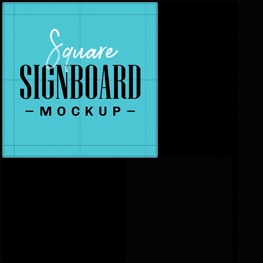 3D Square Signboard Sign - TurboSquid 1662884