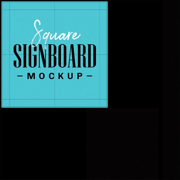 3D square signboard sign - TurboSquid 1662884