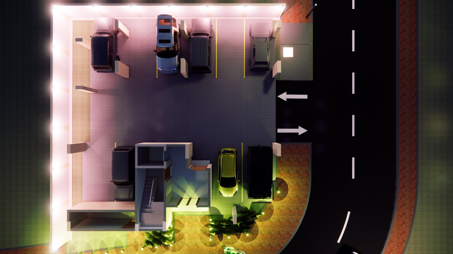 3D Residential building G plus 3 with ground parking - TurboSquid 1851057