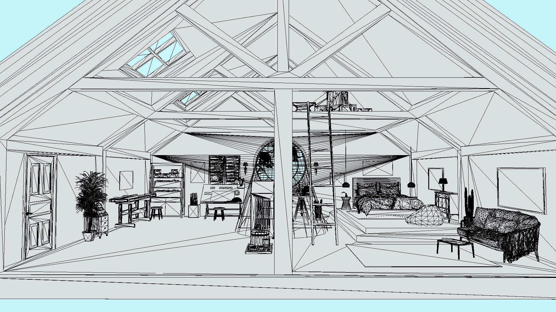 Carpenter Cabin Of Architect 3D Model - TurboSquid 1929481