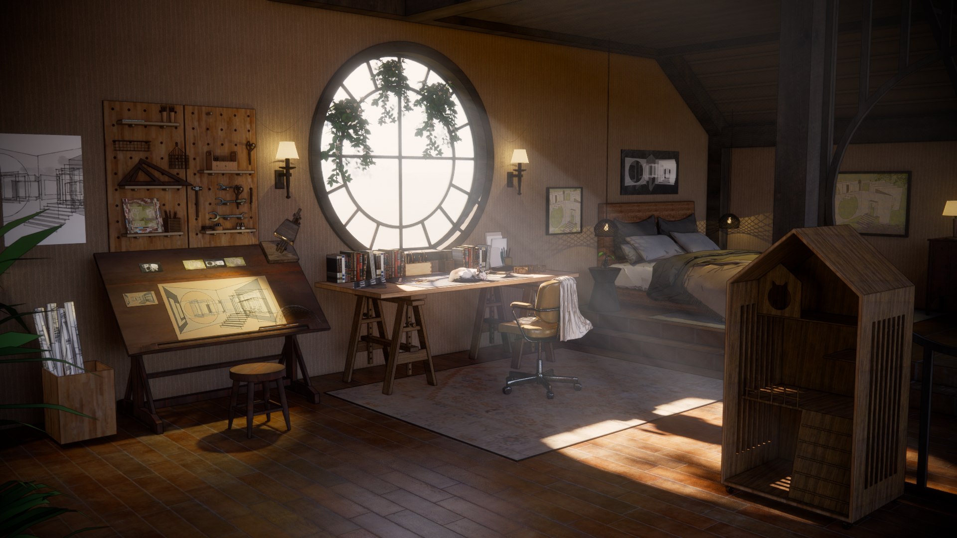 Carpenter Cabin Of Architect 3D Model - TurboSquid 1929481