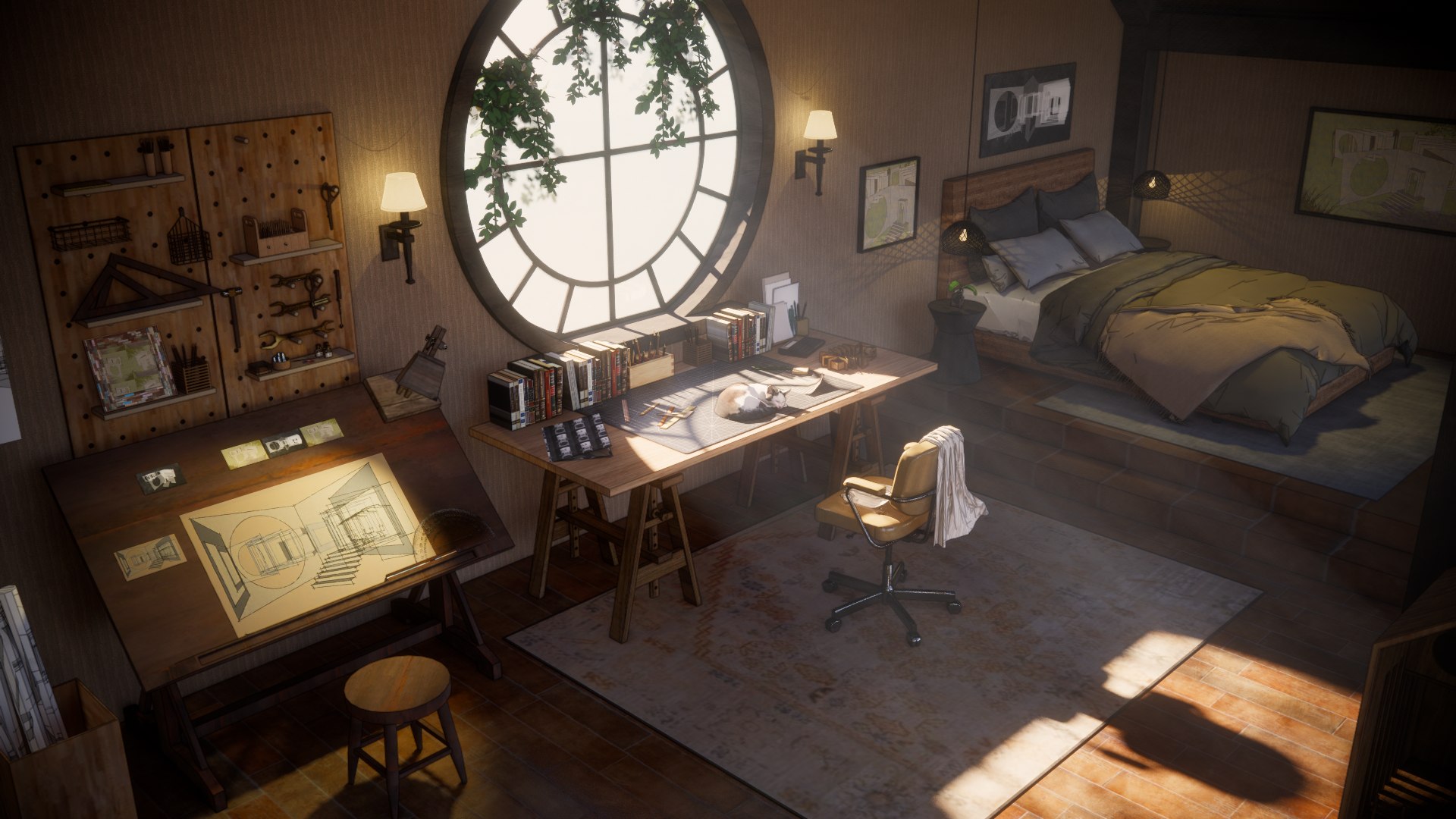 Carpenter Cabin Of Architect 3D Model - TurboSquid 1929481