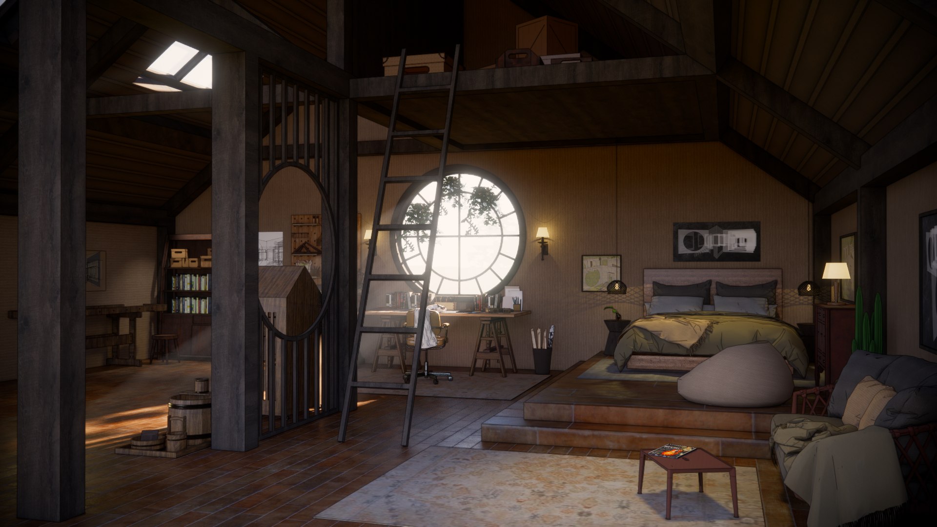 Carpenter Cabin Of Architect 3D Model - TurboSquid 1929481