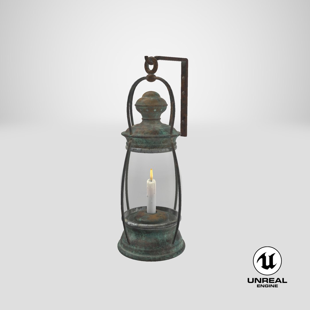 Ship candle lantern mounted 3D model - TurboSquid 1180359