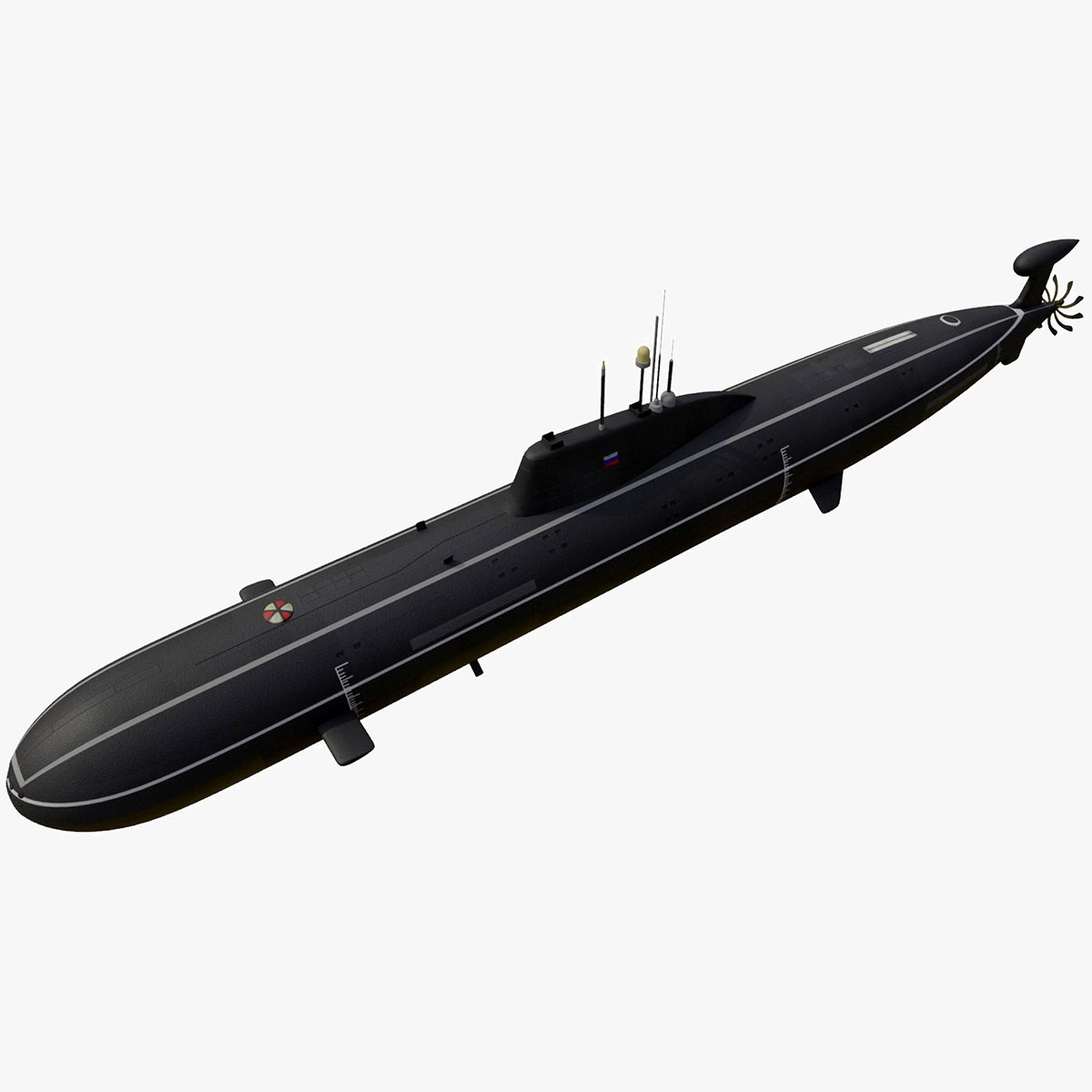 3d soviet akula class attack submarine