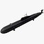3d soviet akula class attack submarine