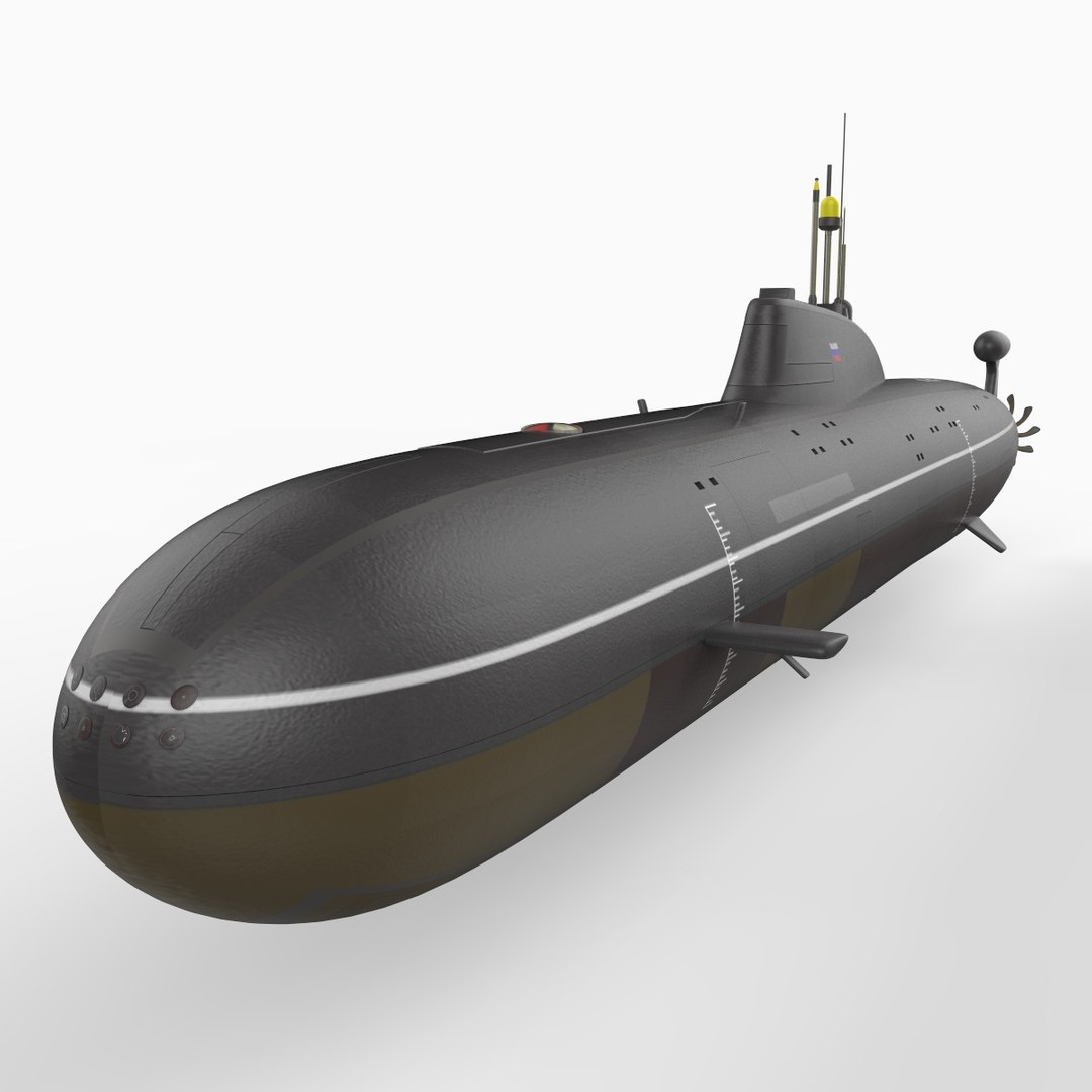3d soviet akula class attack submarine