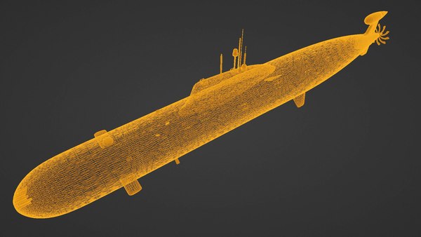 3d soviet akula class attack submarine