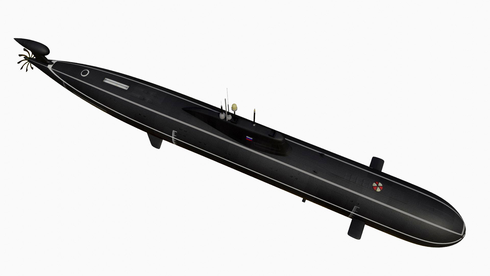 3d soviet akula class attack submarine
