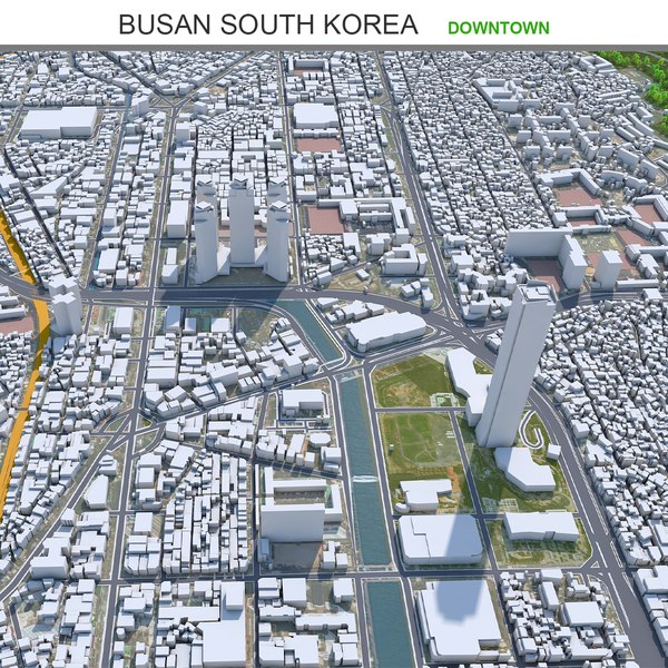 modelo 3d Centro de Busan Corea del Sur - TurboSquid 1988723