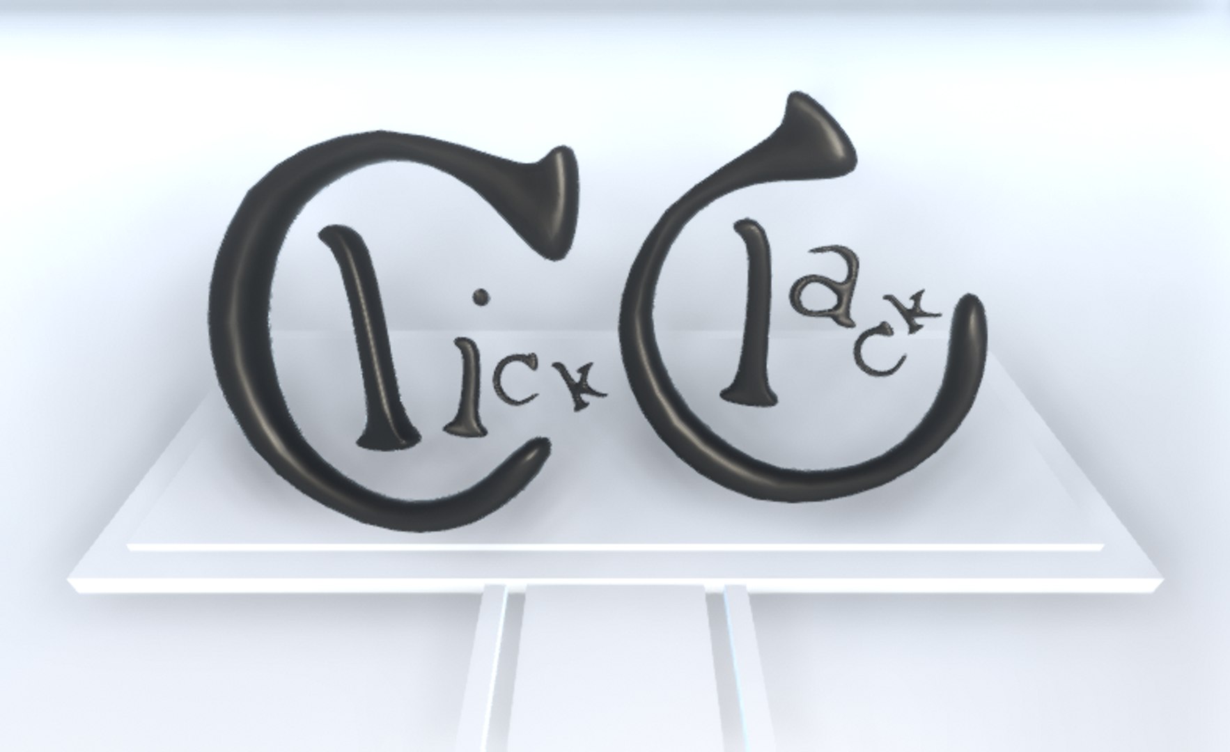 Click Clack Font Model - TurboSquid 1436031