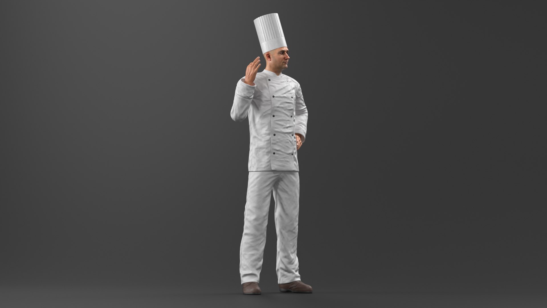 3D Professional Chef Character In Pose For 3D Print - TurboSquid 2362545