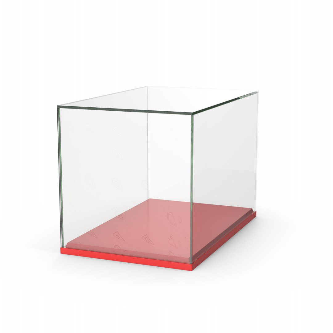 3D Red Display Case Model - TurboSquid 2190117