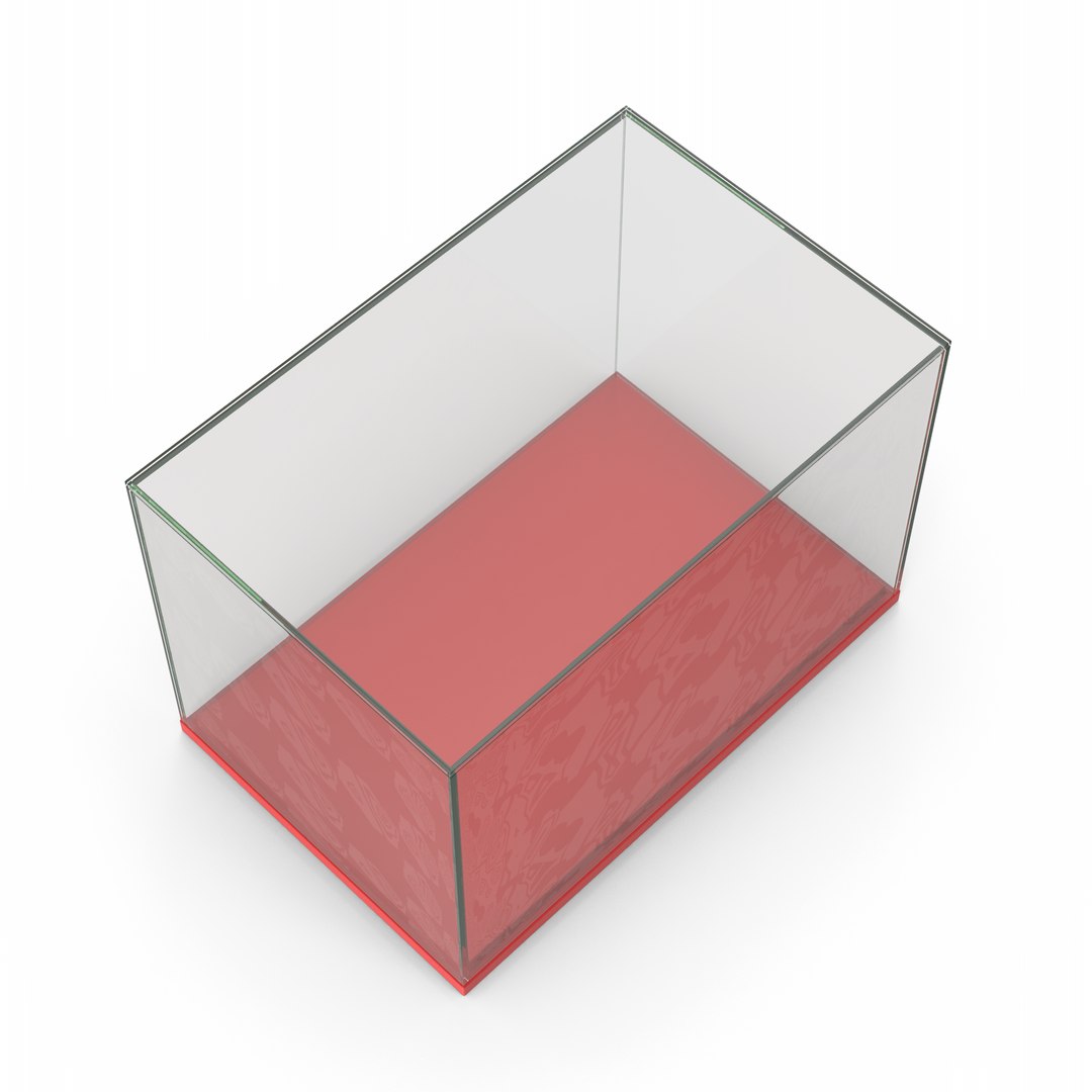 3D Red Display Case Model - TurboSquid 2190117