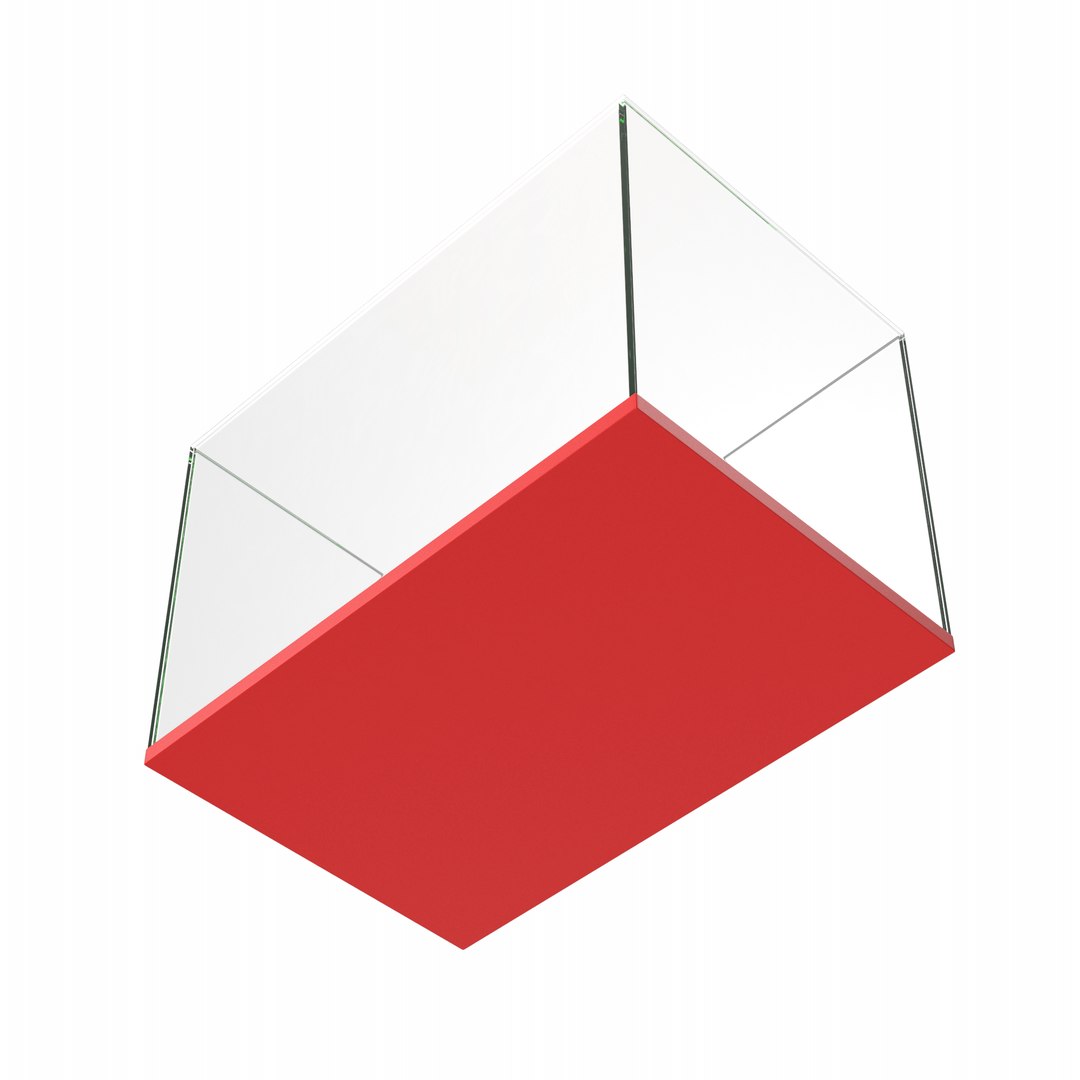 3D Red Display Case Model - TurboSquid 2190117