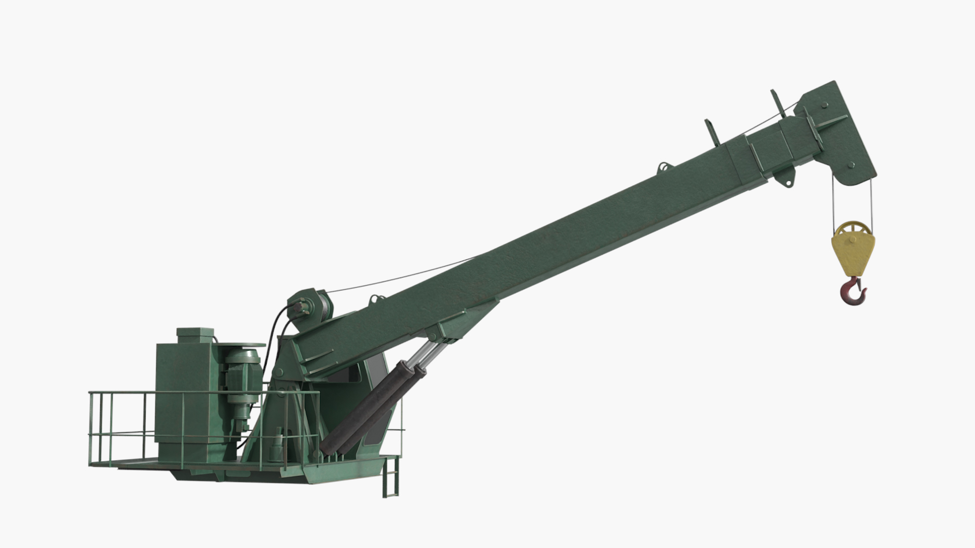 3D Operator Cabin With Ship Crane Boom - TurboSquid 2387442