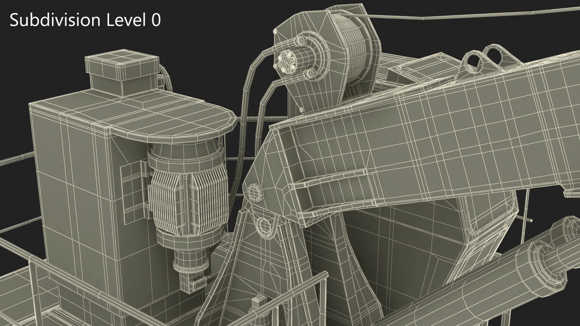 3D Operator Cabin With Ship Crane Boom - TurboSquid 2387442