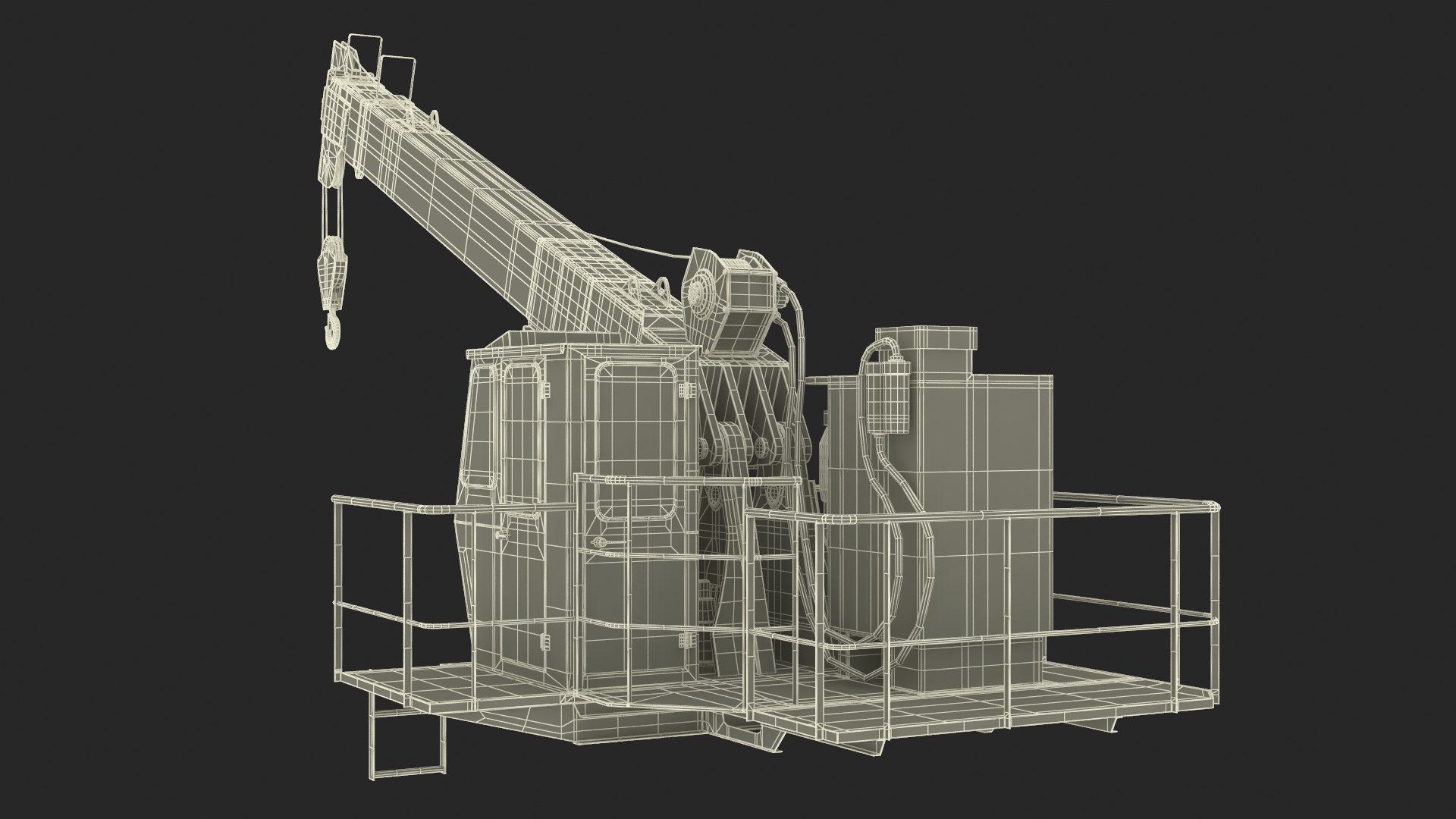 3D Operator Cabin With Ship Crane Boom - TurboSquid 2387442