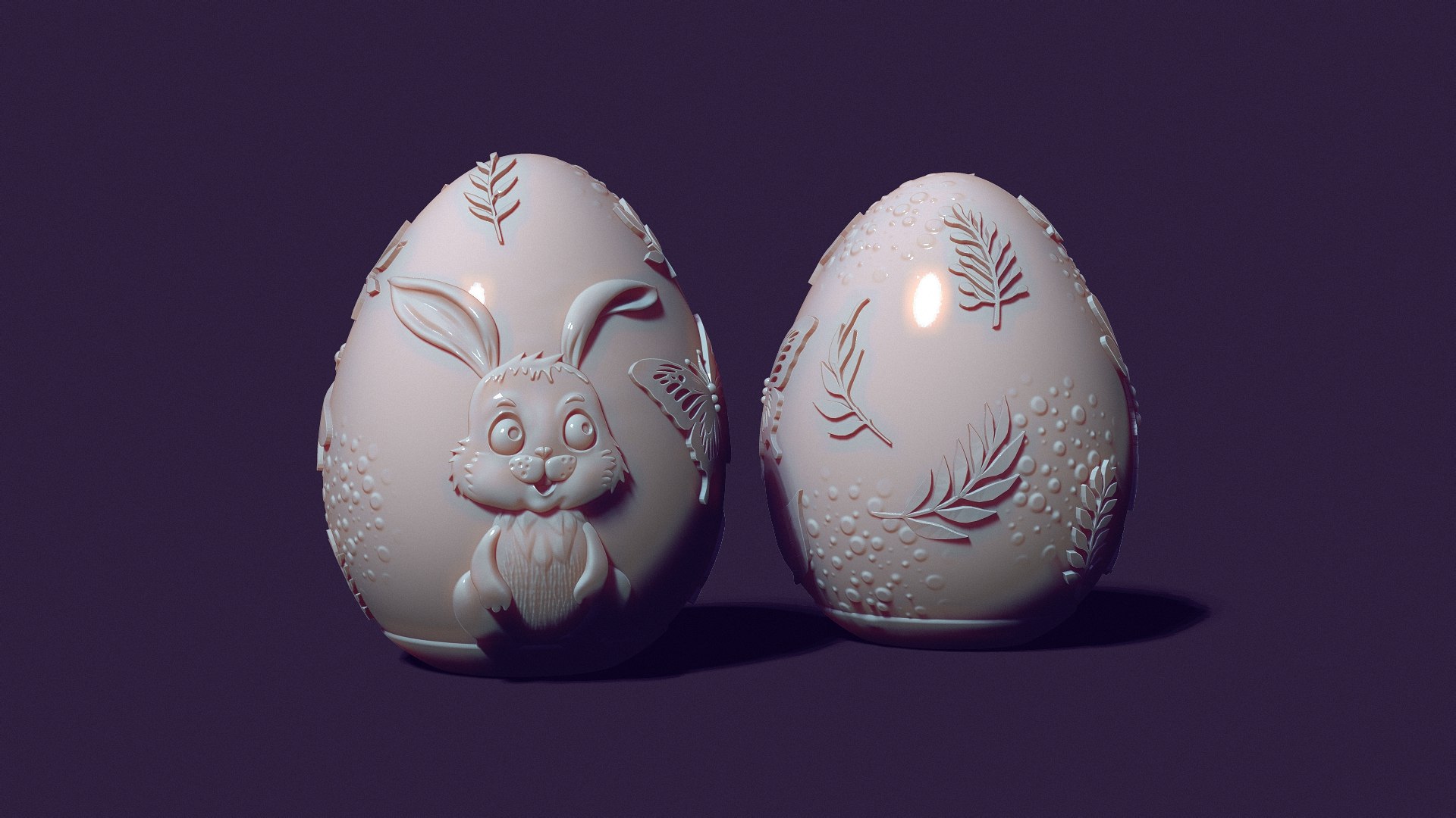 Easter Egg With Bunny 3D Model - TurboSquid 2213374