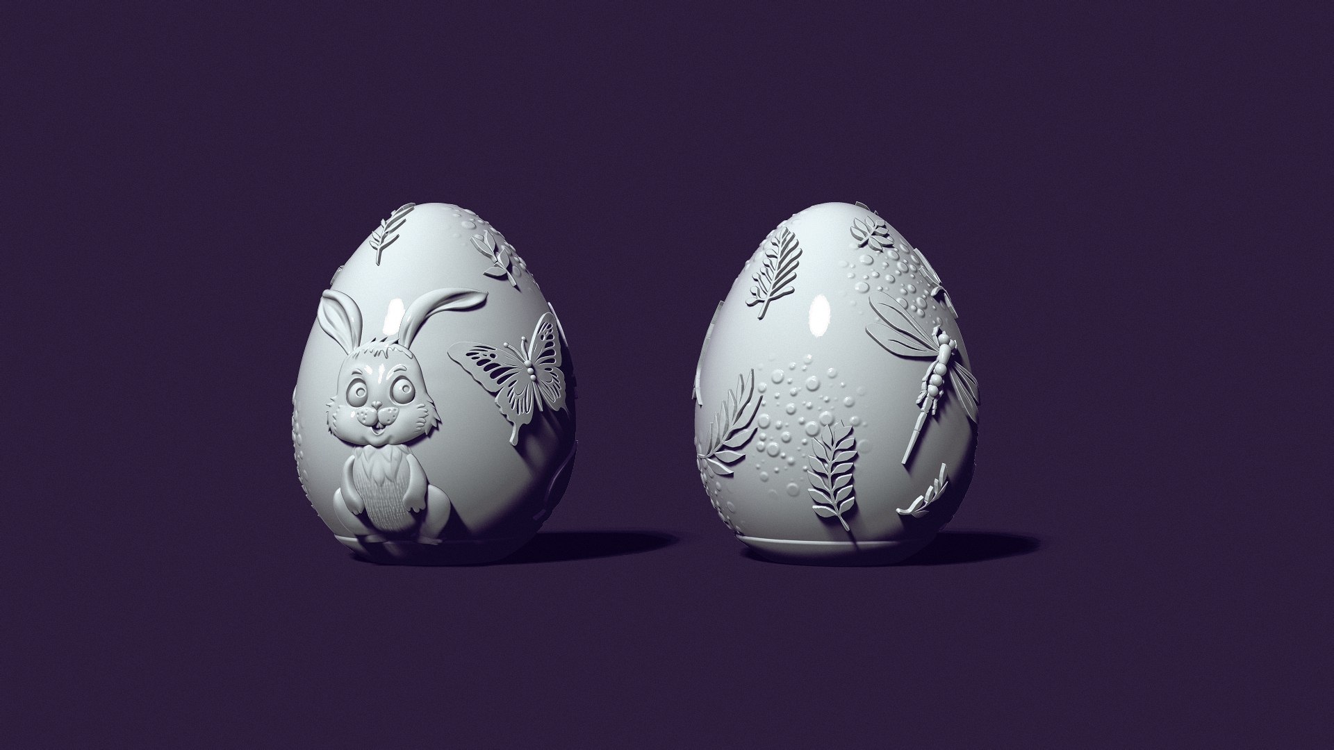 Easter Egg With Bunny 3D Model - TurboSquid 2213374