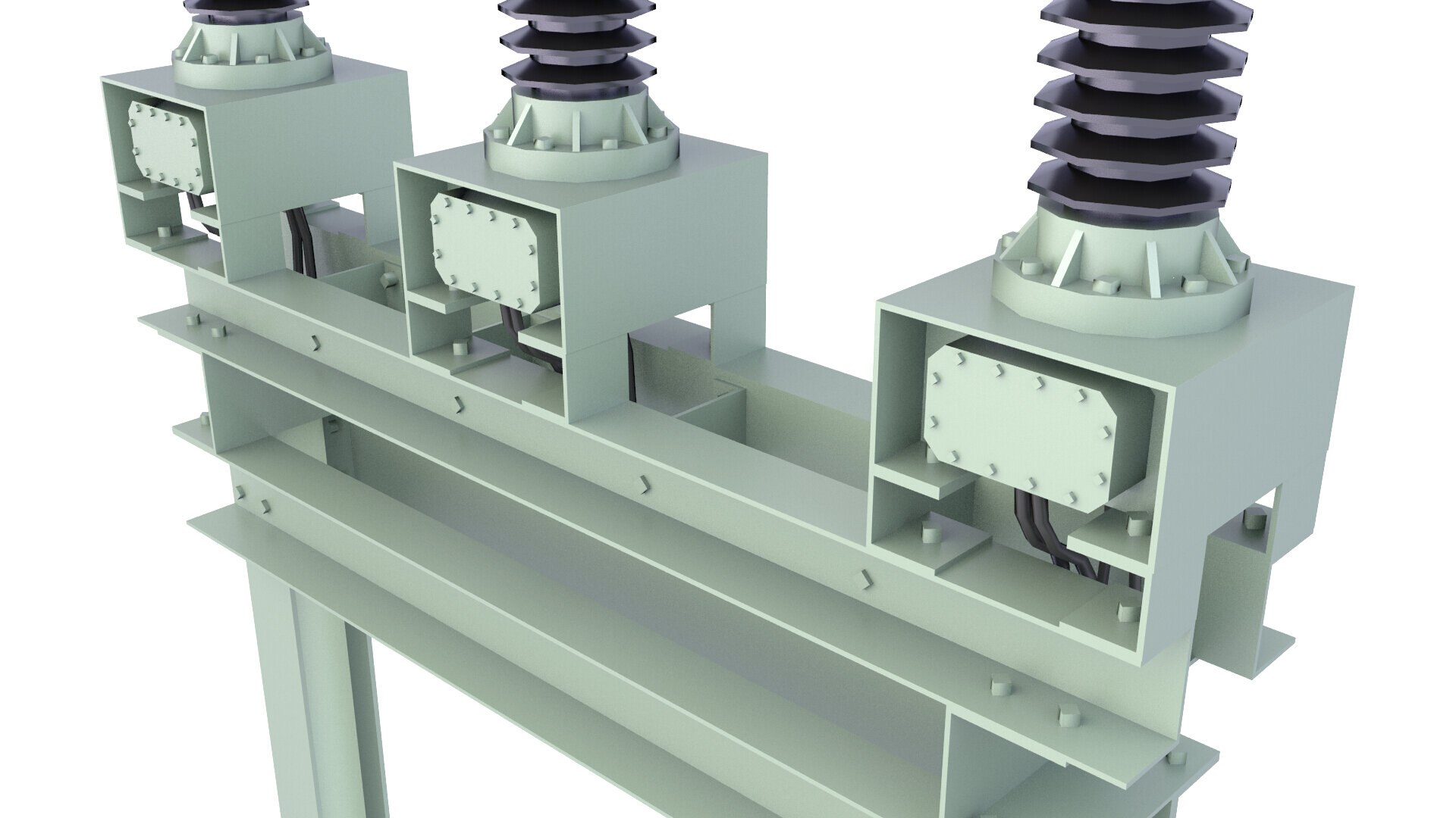 Substation High Voltage Disconnector Low Poly 24 3D Model - TurboSquid ...