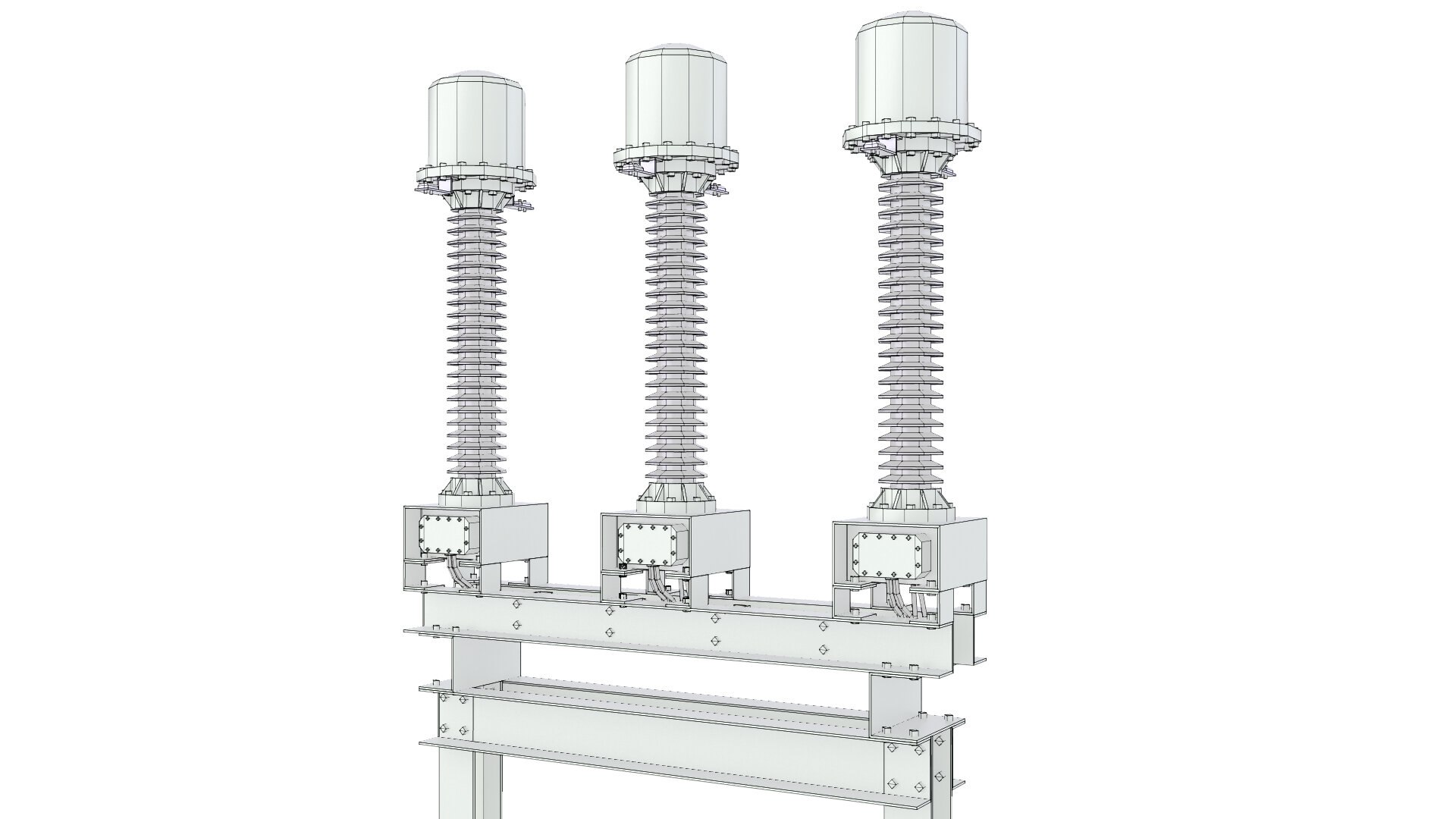 Substation High Voltage Disconnector Low Poly 24 3D Model - TurboSquid ...