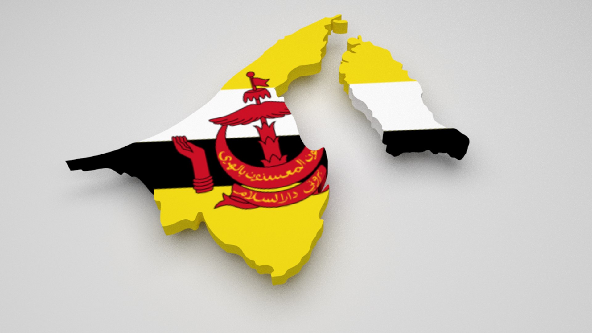 Brunei Flag 3d Model