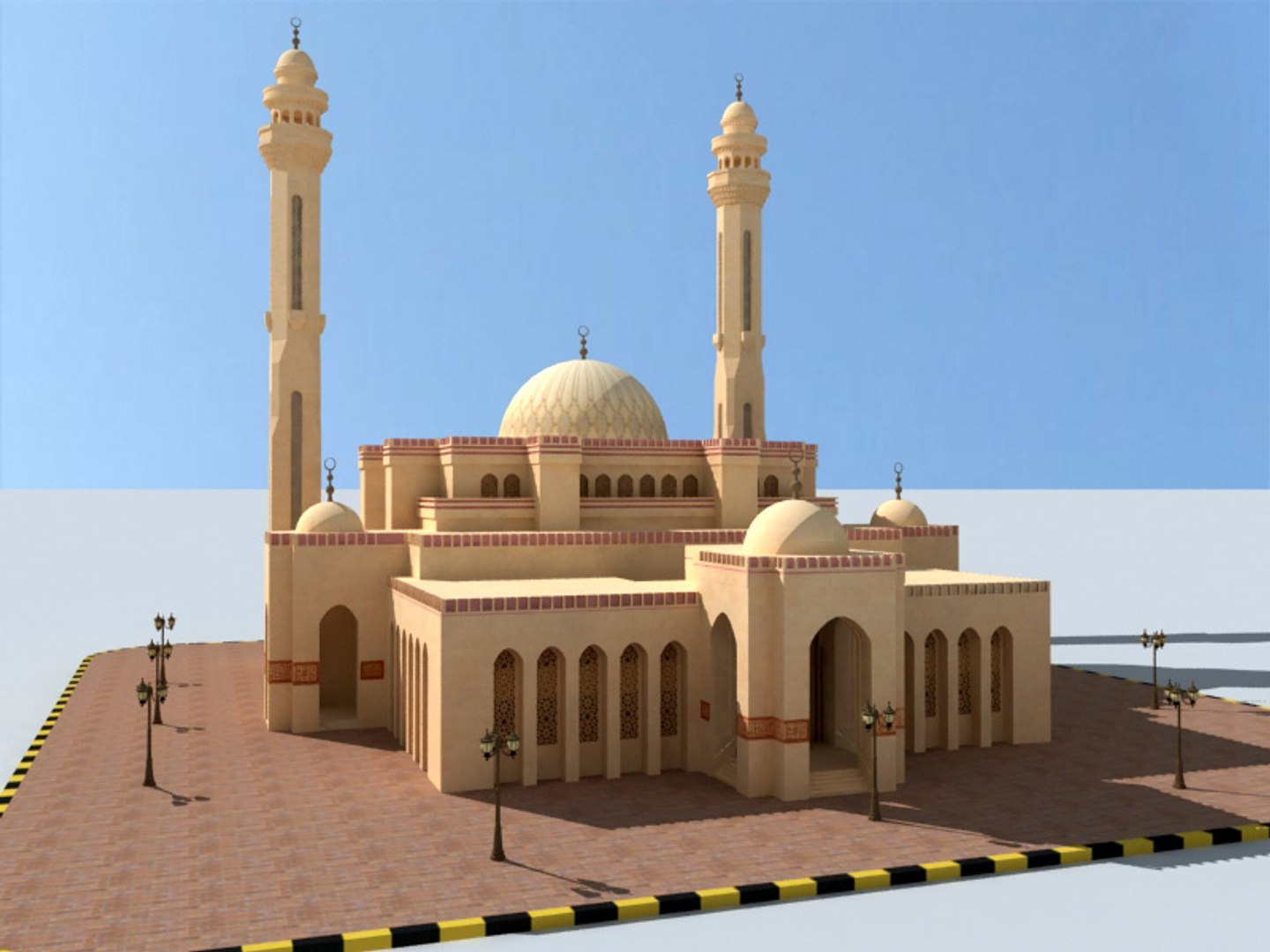 3D Al Fateh Mosque Model - TurboSquid 1649801