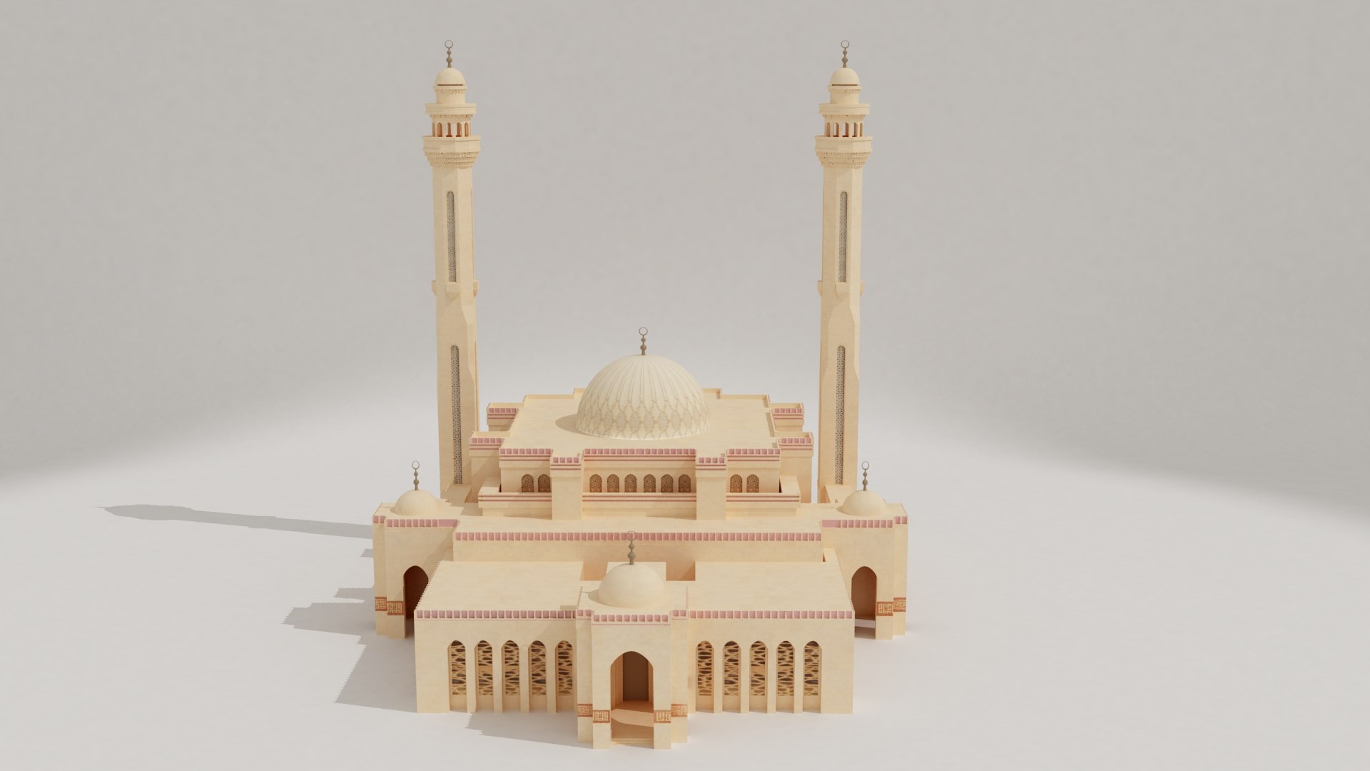 3D al fateh mosque model - TurboSquid 1649801