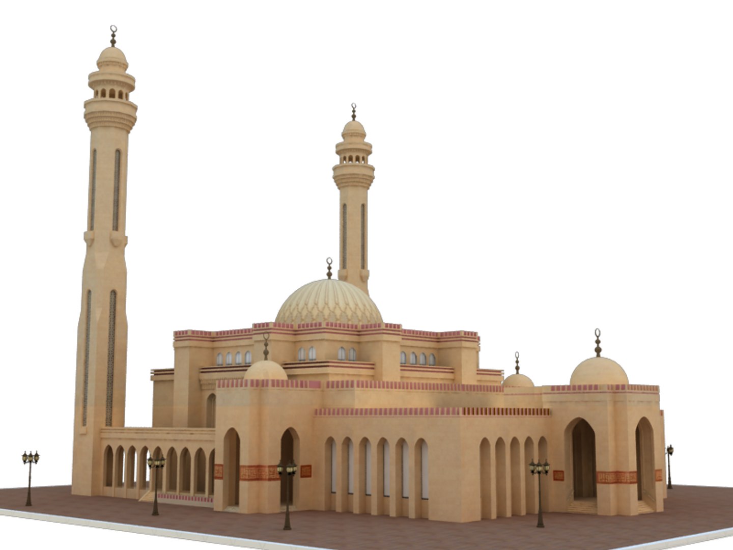 3D Al Fateh Mosque Model - TurboSquid 1649801