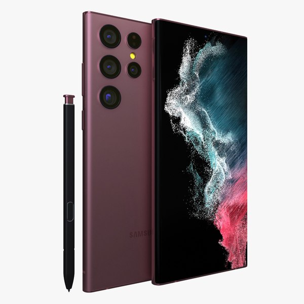 modelo 3d Samsung Galaxy S22 Ultra Burgundy - TurboSquid 1993974