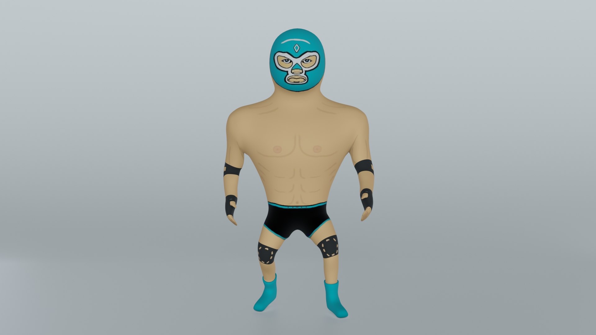 Cartoon Wrestling Character 01 Rigged Low-poly 3D Model 3D Model ...