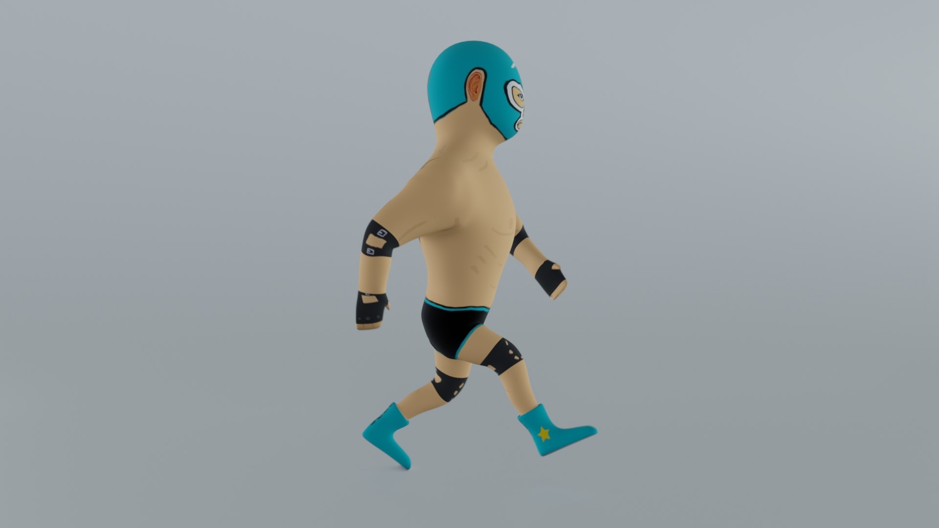 Cartoon Wrestling Character 01 Rigged Low-poly 3D Model 3D Model ...