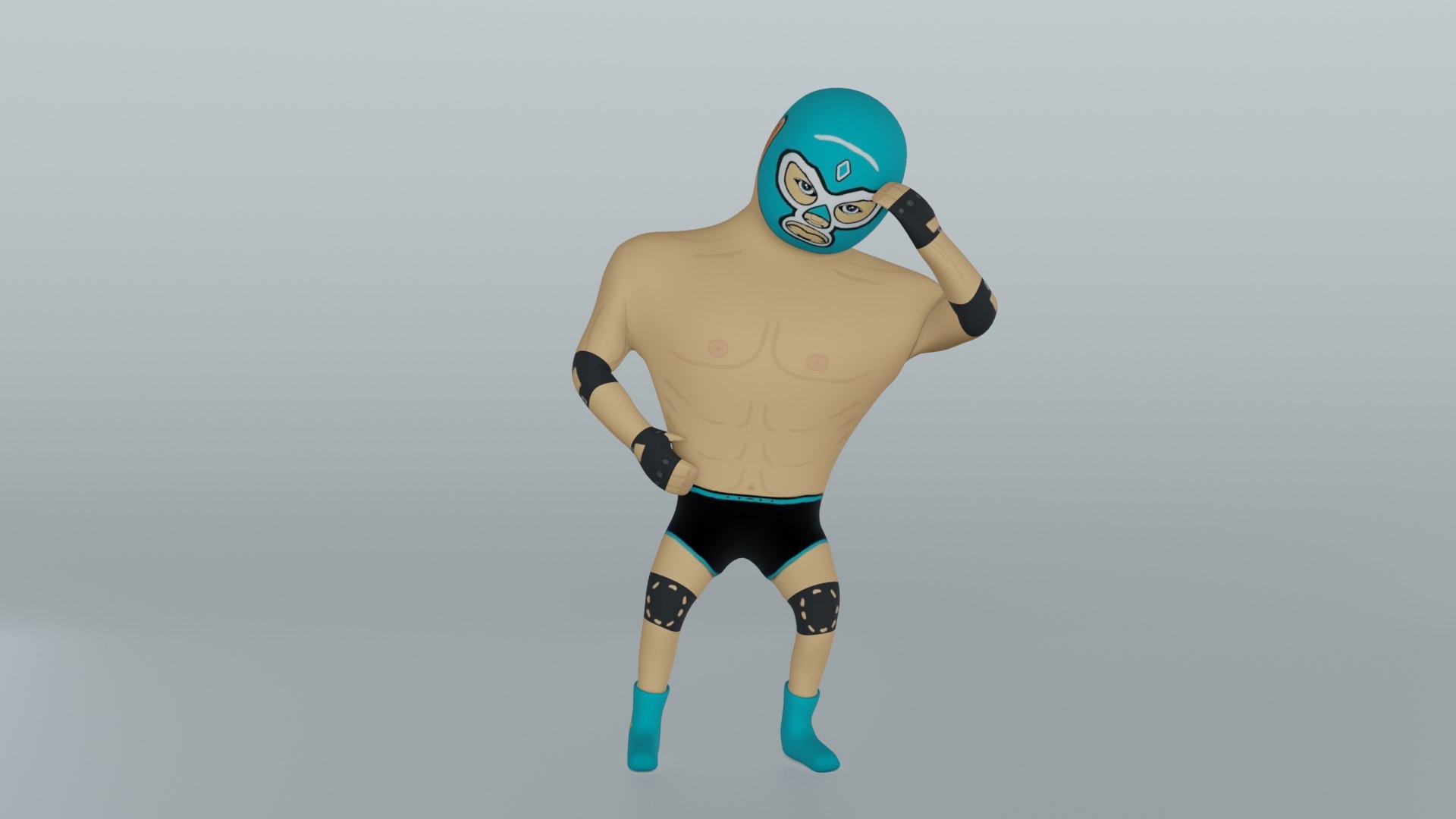Cartoon Wrestling Character 01 Rigged Low-poly 3D Model 3D Model ...
