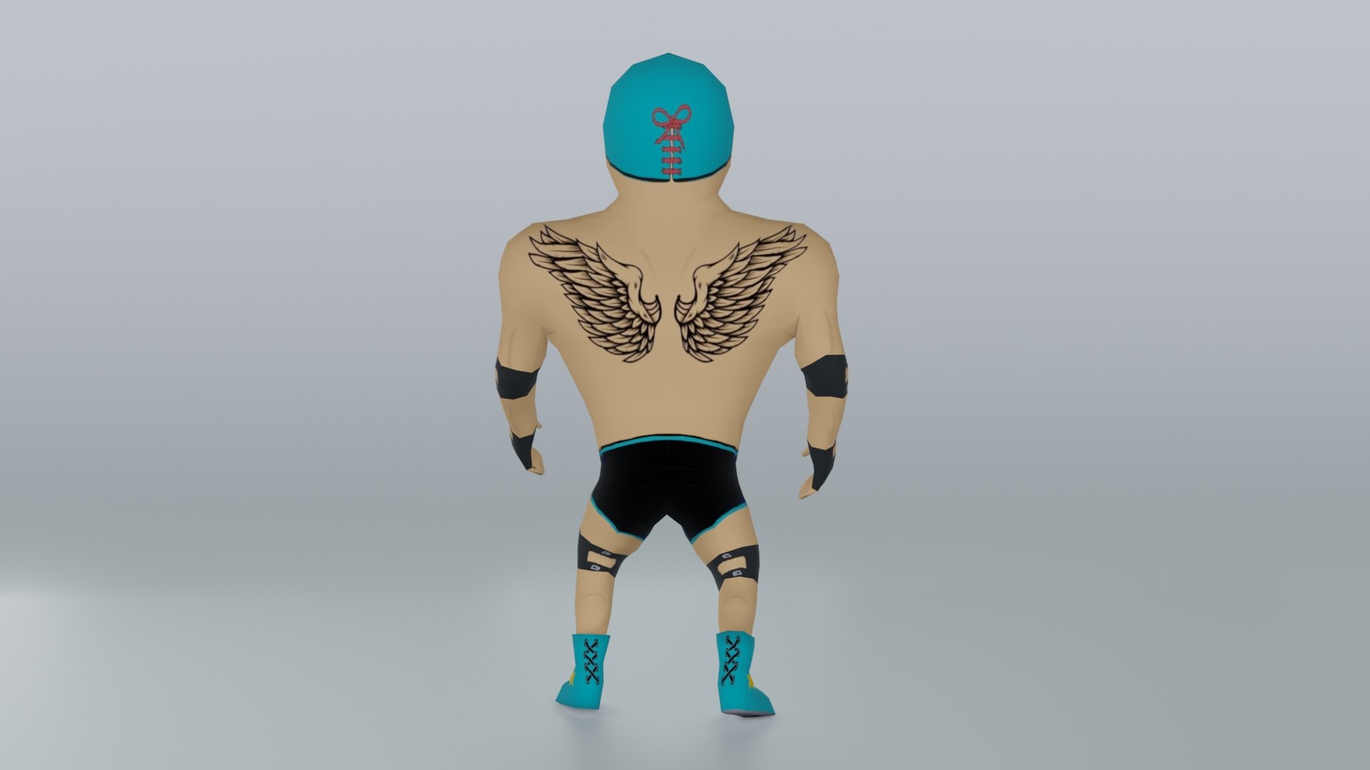 Cartoon Wrestling Character 01 Rigged Low-poly 3D Model 3D Model ...