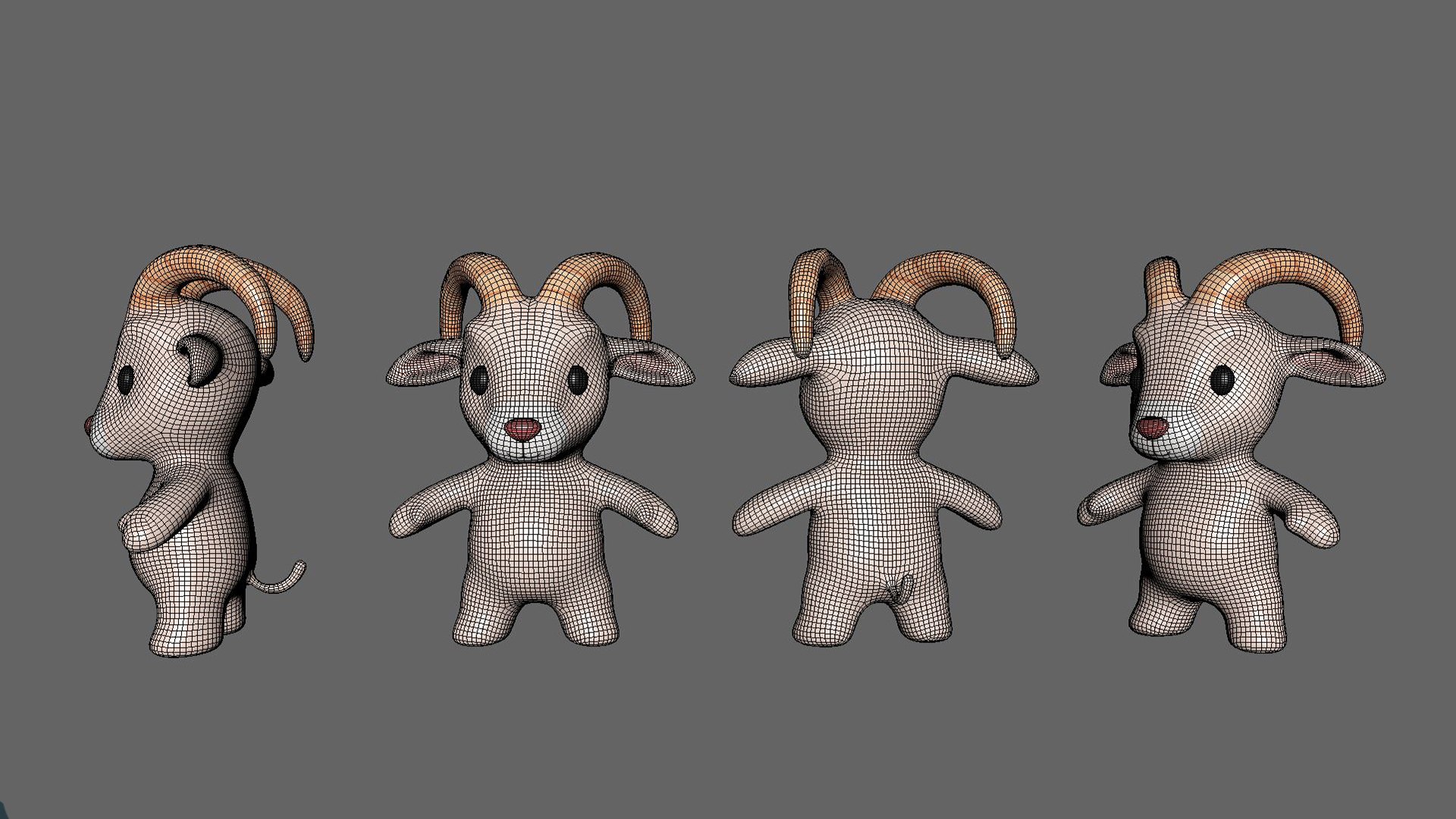 Little Animal Baby - Goat Cute - Animated 3D Model - TurboSquid 2283377