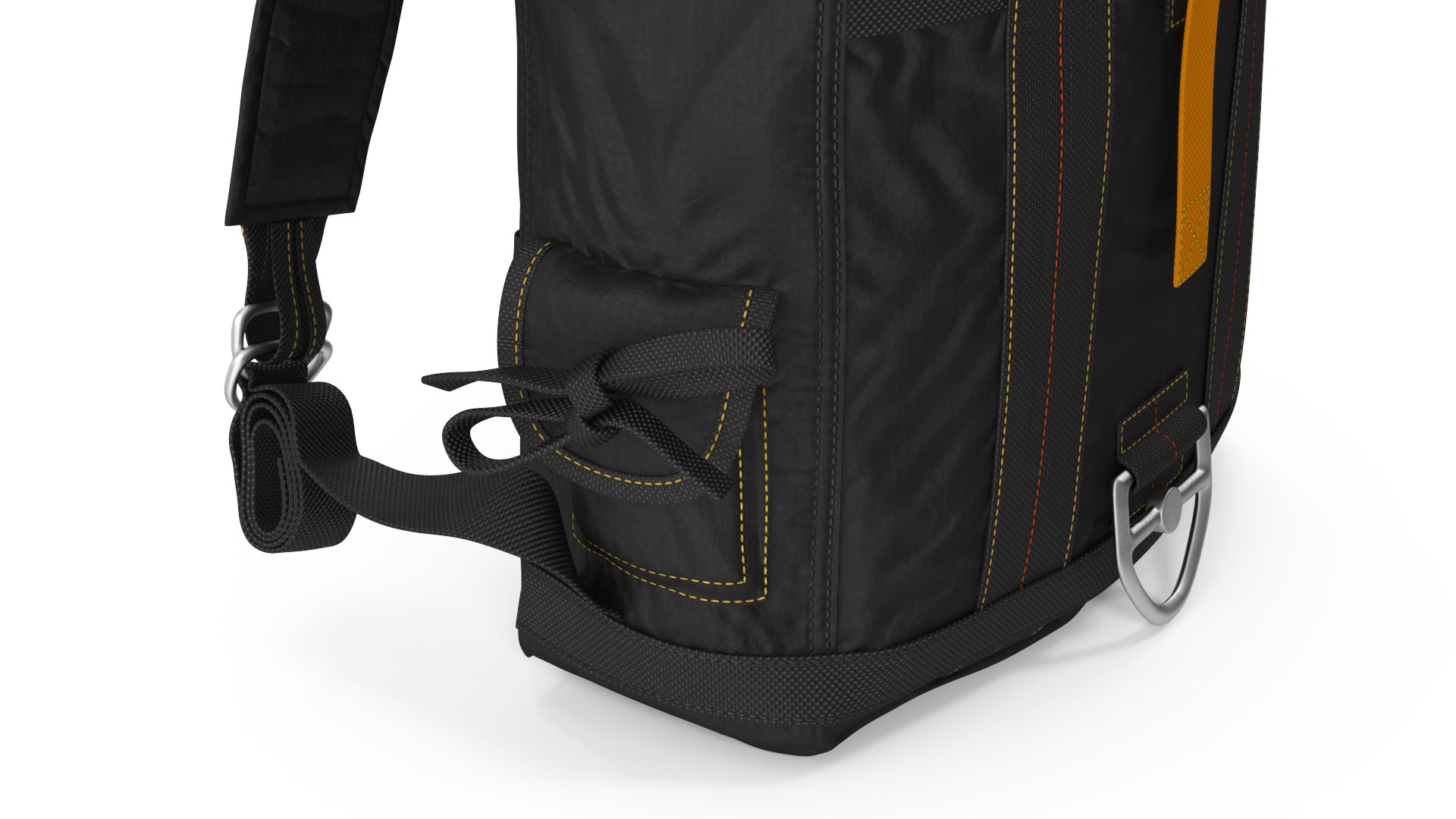 Parachute Pack Travel Backpack Black 3D Model - TurboSquid 2084354