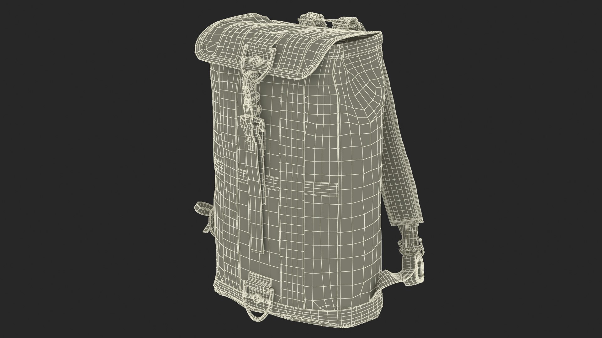 Parachute Pack Travel Backpack Black 3D Model - TurboSquid 2084354