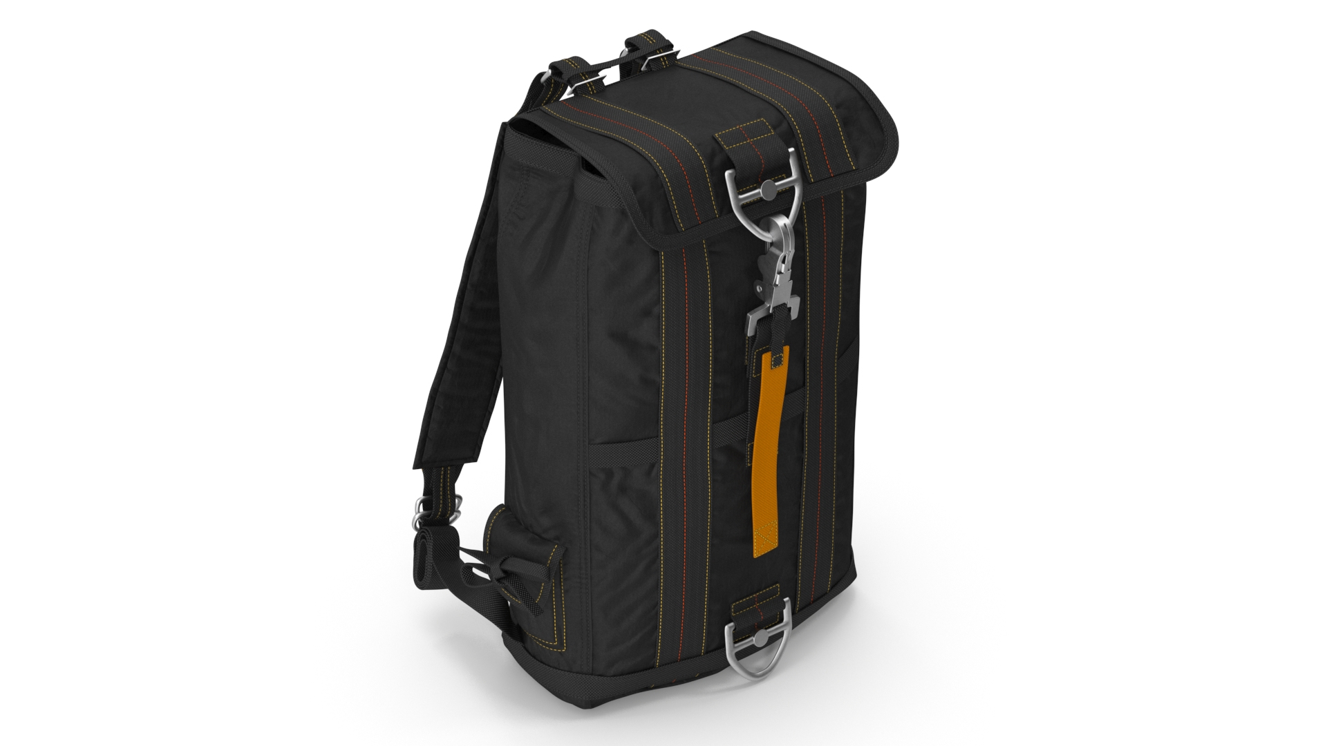 Parachute Pack Travel Backpack Black 3D Model - TurboSquid 2084354