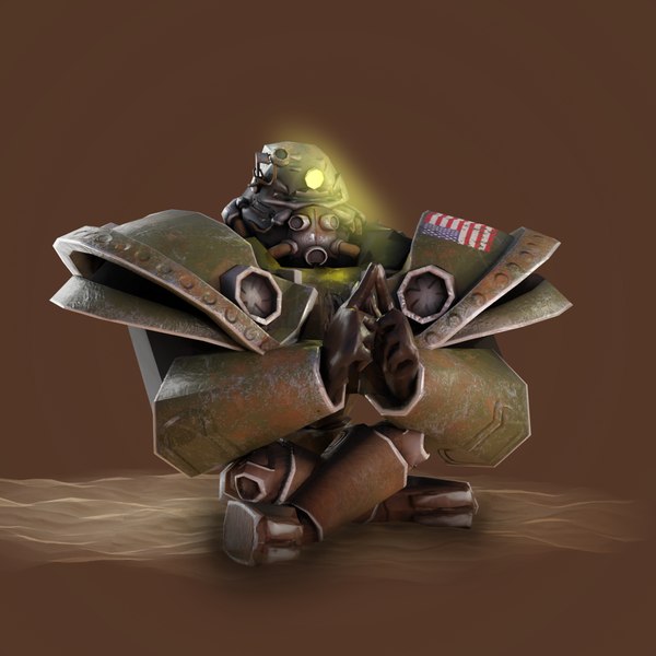 modelo 3d T51 Power Armor Paladin estilizado - TurboSquid 1814249
