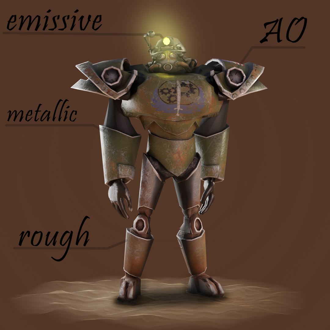 T51 Power Armor Paladin Stylized 3D model - TurboSquid 1814249