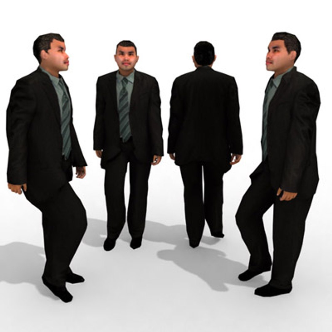 - business male person 3d model