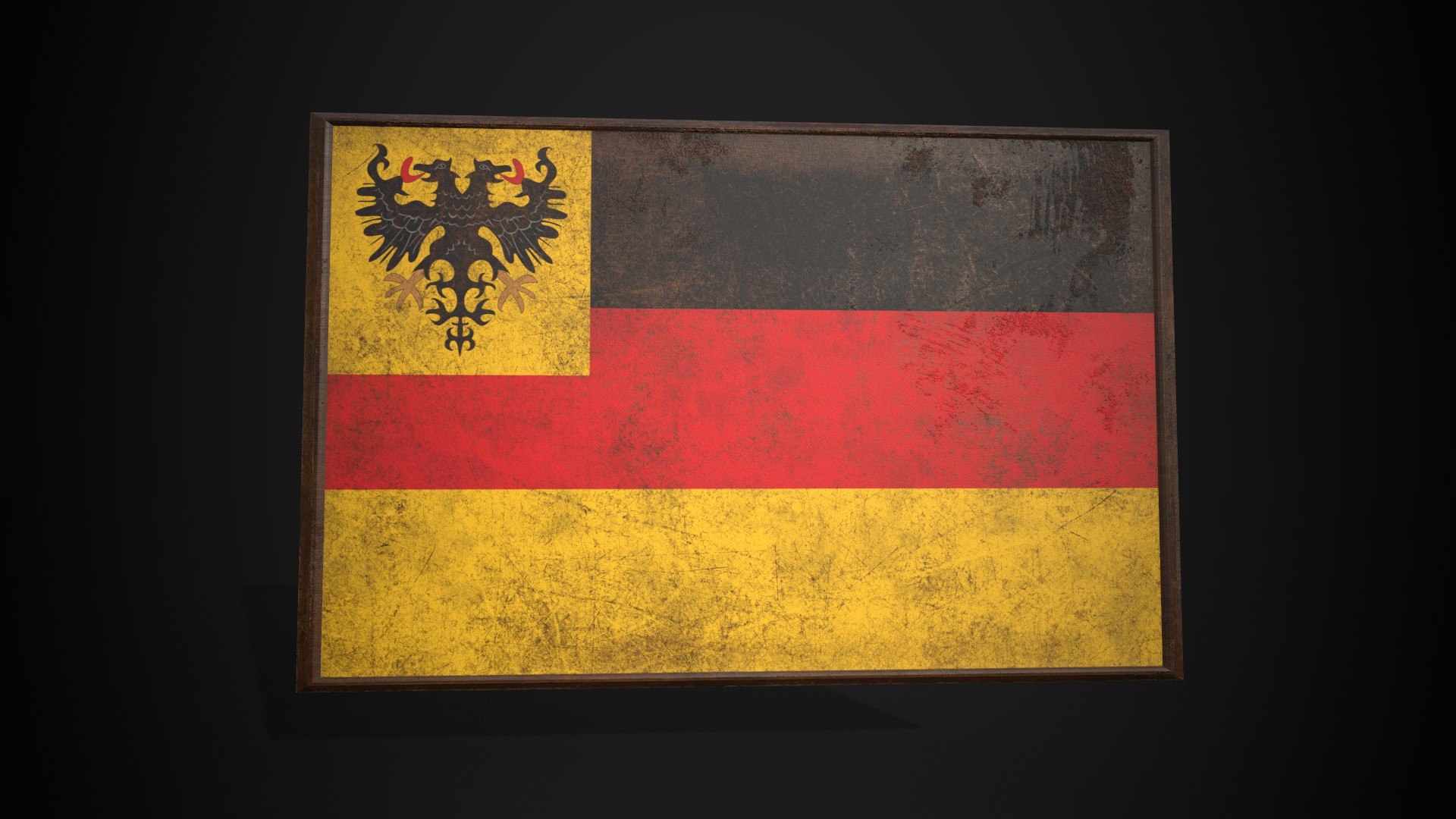 3D Old Picture Frame With Federal Government Of Germany Flag - Game ...