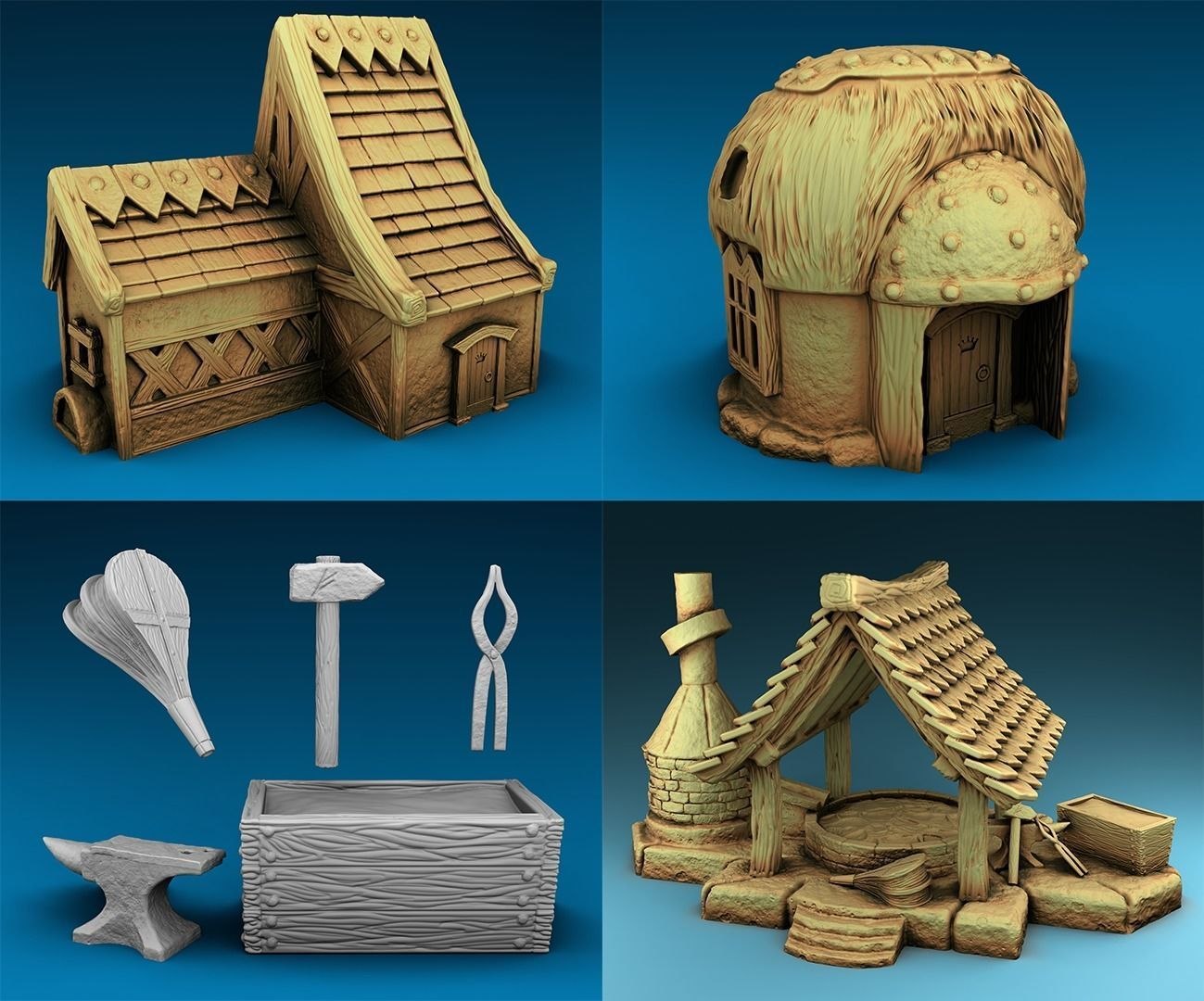 Stylized Middle Ages Models Set 3D - TurboSquid 1950206