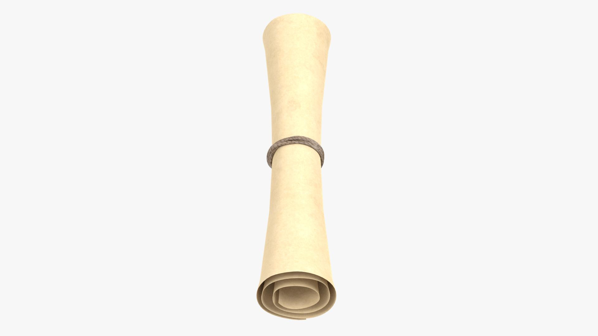 Rolled Up Paper Scroll Model - TurboSquid 2208068
