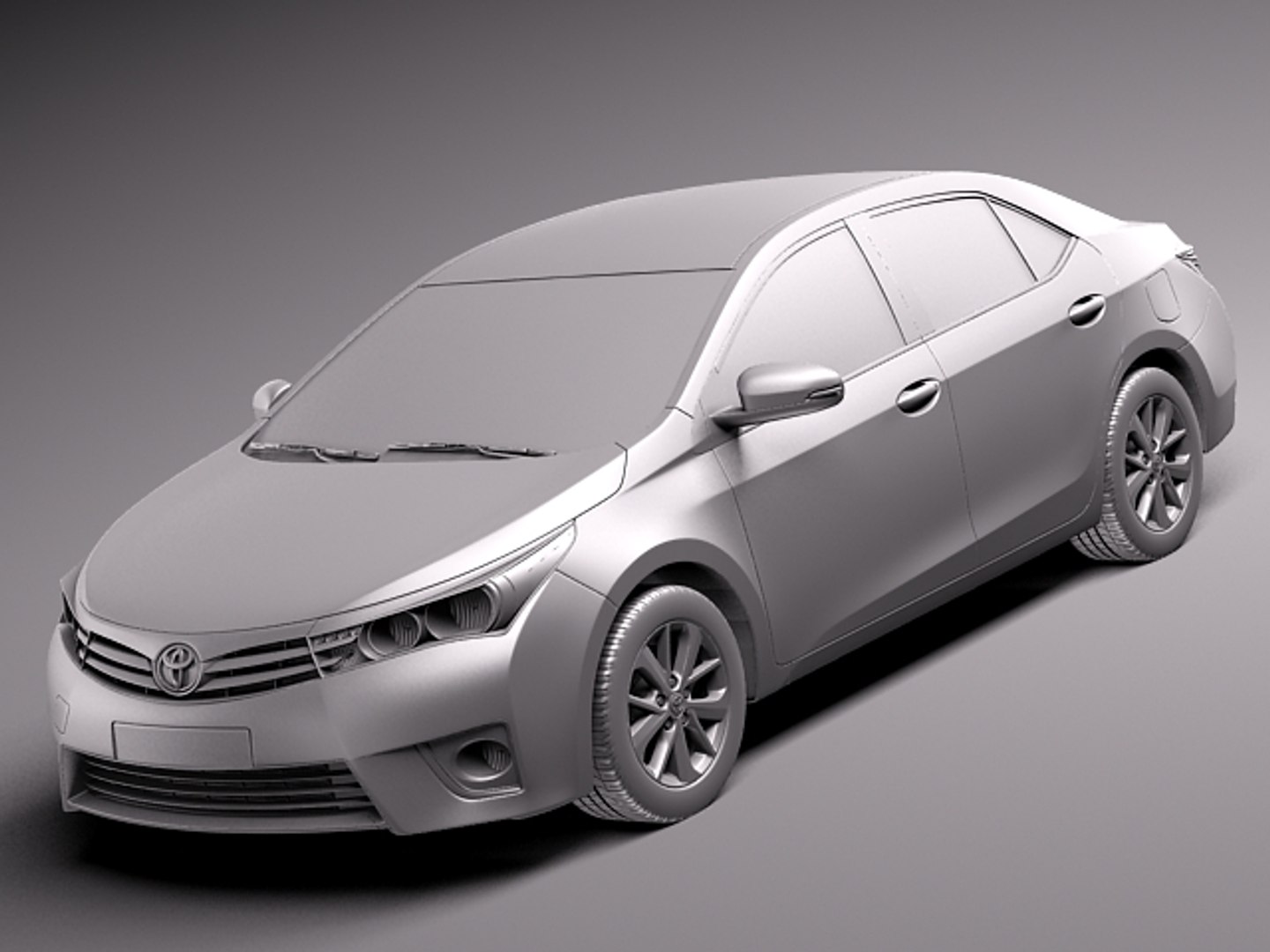 3d model 2013 2014 sedan toyota