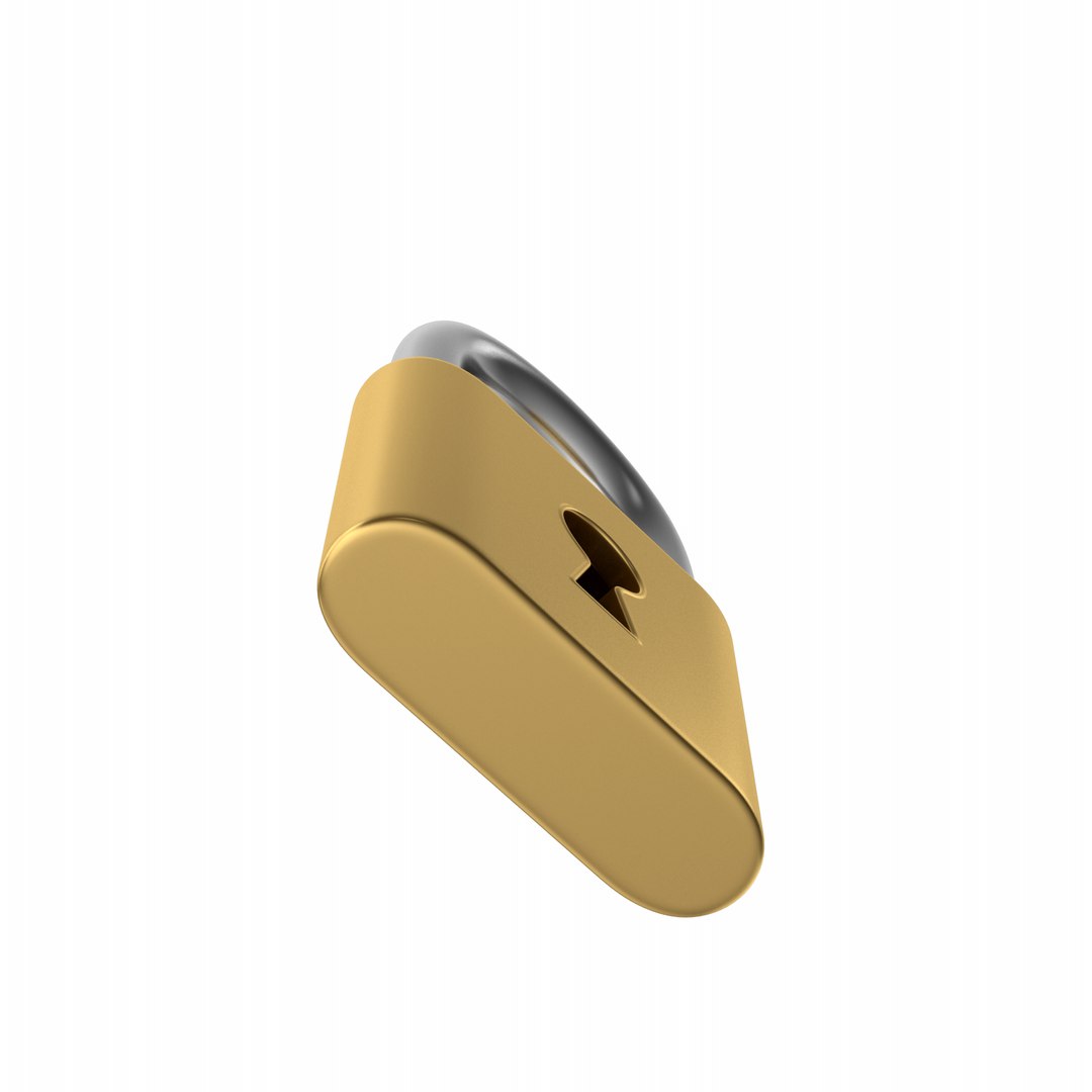3D Cartoon Gold Padlock - TurboSquid 2291762