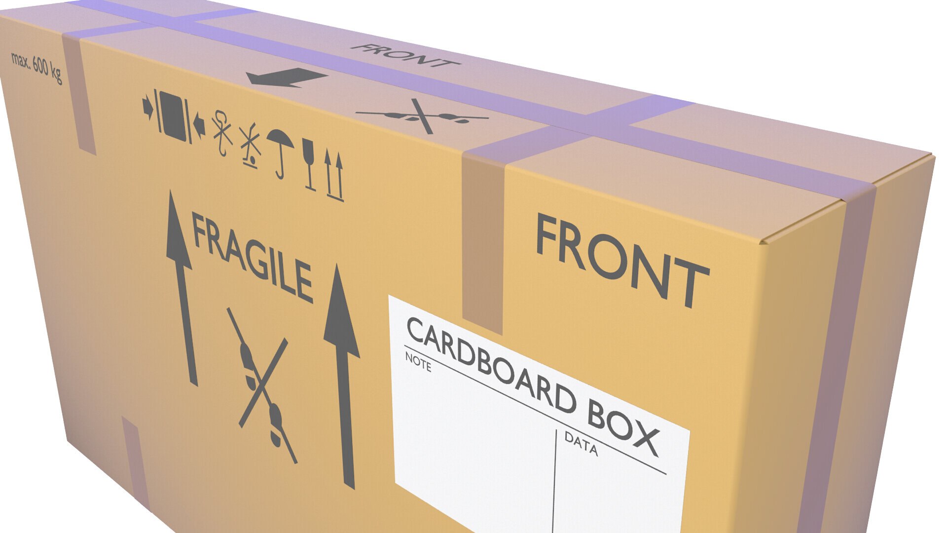3D Model Shipping Cardboard Box 5 - TurboSquid 2096887