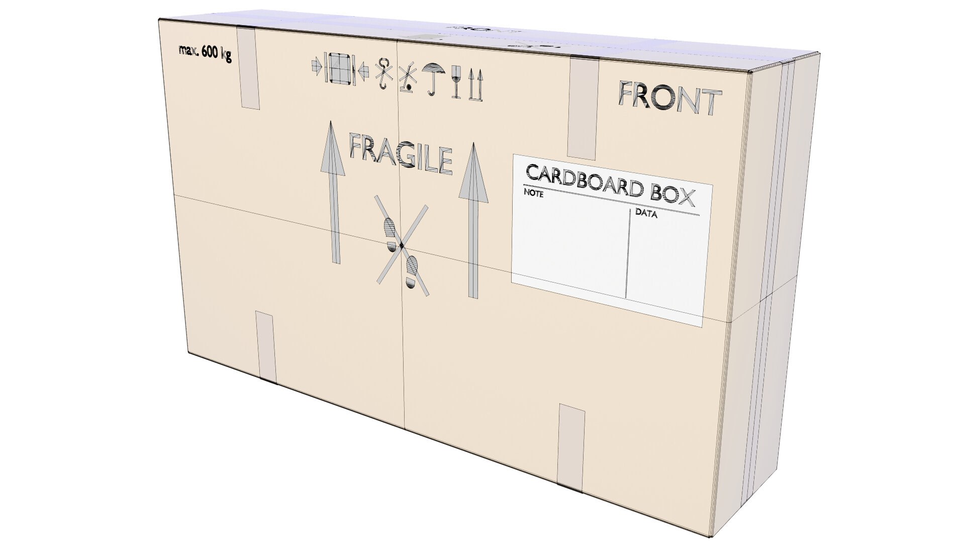 3D Model Shipping Cardboard Box 5 - TurboSquid 2096887